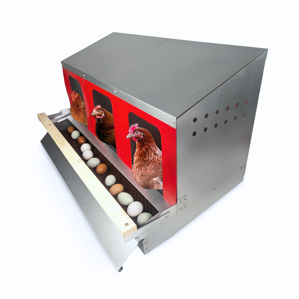 Hen's Choice™ - Roll Out Chicken Nest Box | Reversible | 3 Compartment ...